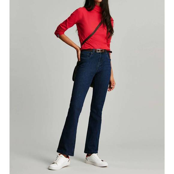 Joules | Tops | New Joules Clarissa Solid Roll Neck Jersey Top In Red ...